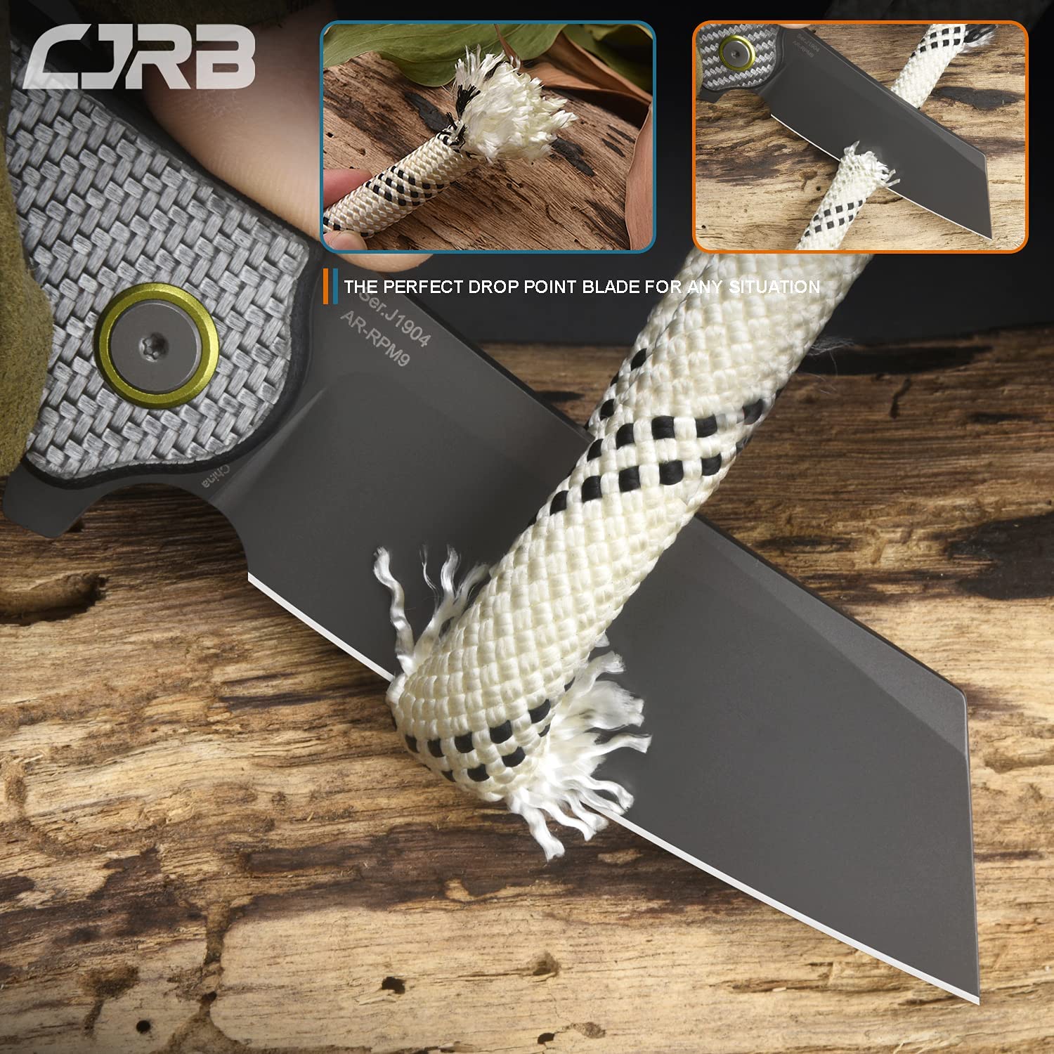 CJRB CUTLERY | Folding Knife J1904 | Handle Pocket Knife, EDC Knife