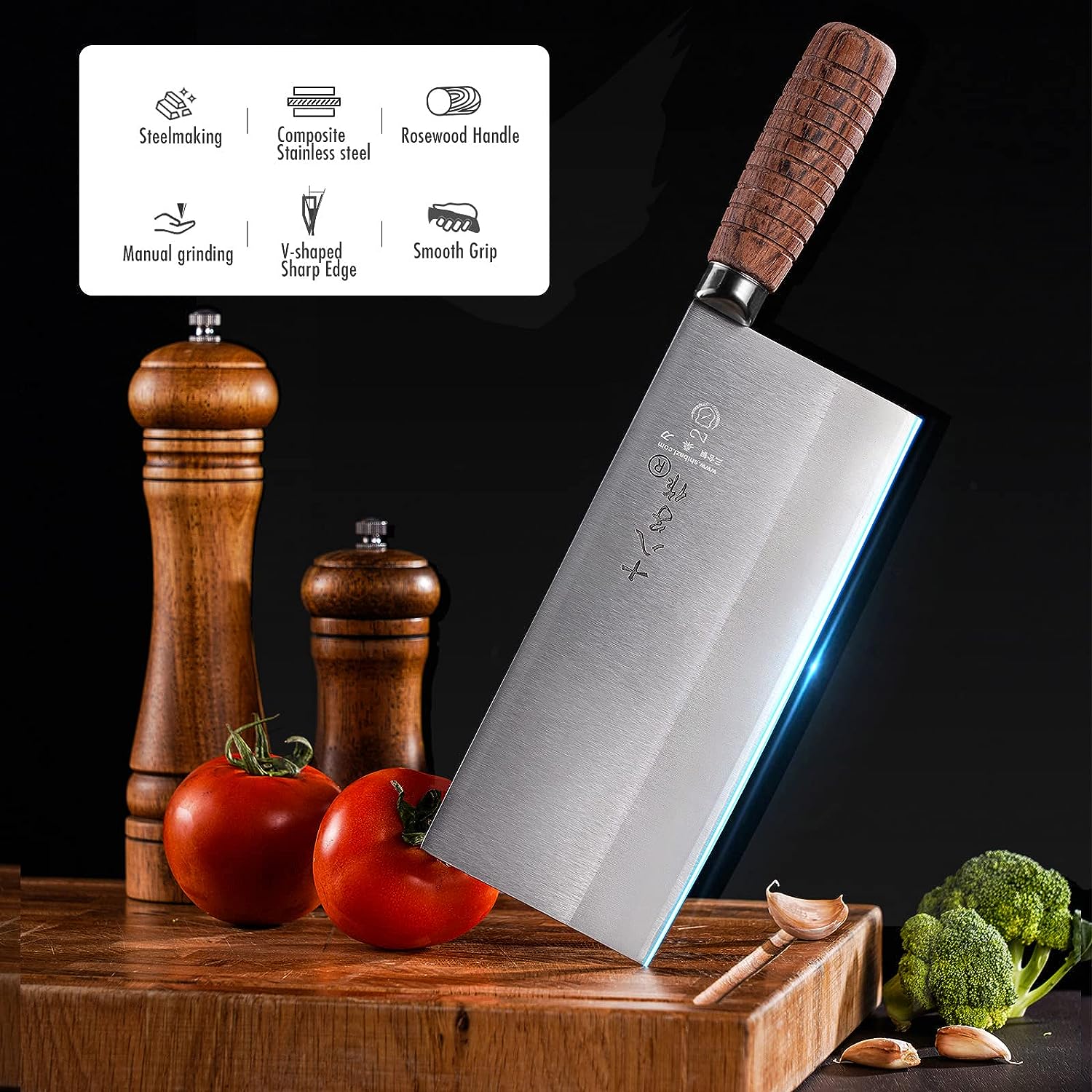 SHI BA ZI ZUO | 8″ Kitchen Knife Professional Chef Knife
